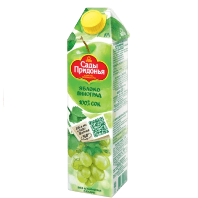 Сок яблоко виноград без добавления сахара 1 л. Сады Придонья מיץ תפוח ...