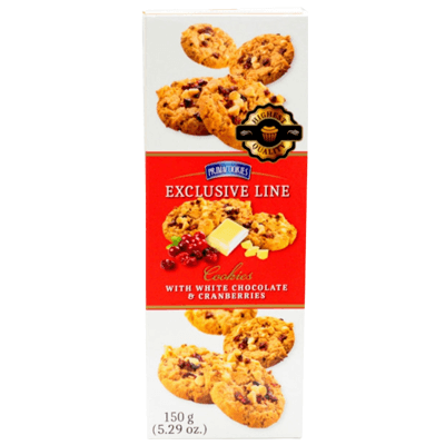 Exclusive Line Cookies with white chocolate 150 гр. עוגיות עם שוקולד ...
