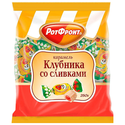 Карамель Клубника со сливками РотФронт 250 гр. ⋆ Русфуд - продукты с ...