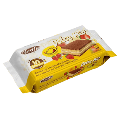Бисквит порционный с клубникой Dolce Mio Insifa 250 гр. עוגות ספוג ...