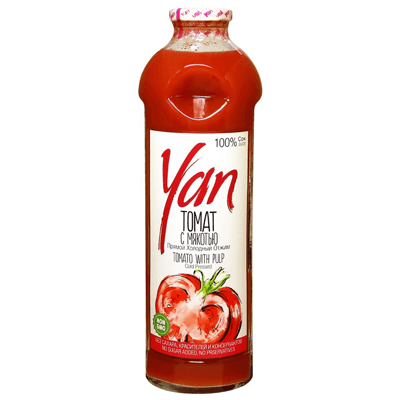 Сок Томат 100 % Yan 930 мл. ⋆ Русфуд - продукты с доставкой